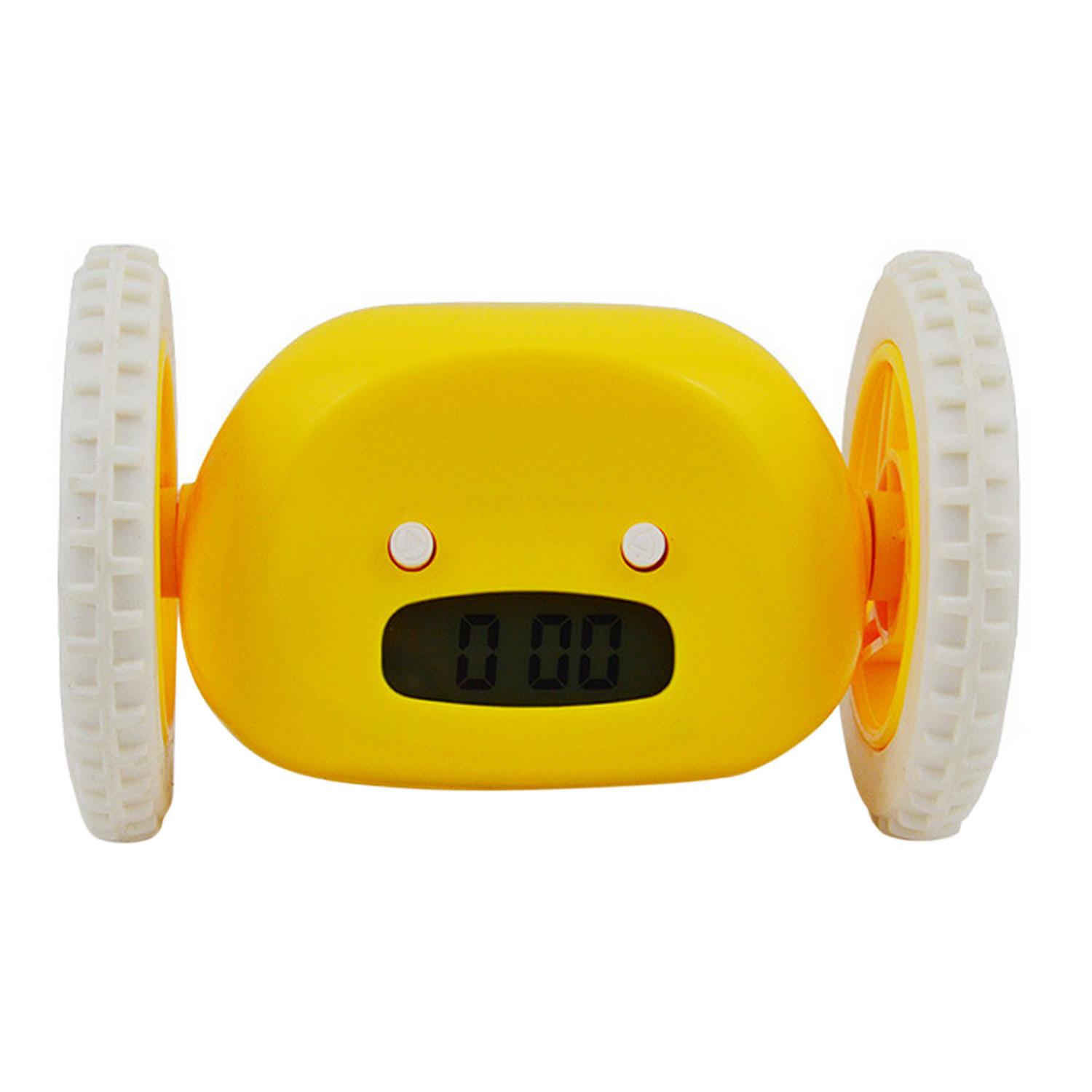 Digital Alarm Clock Runaway Wheels Runing Moving Clocky Hide And Seek ...