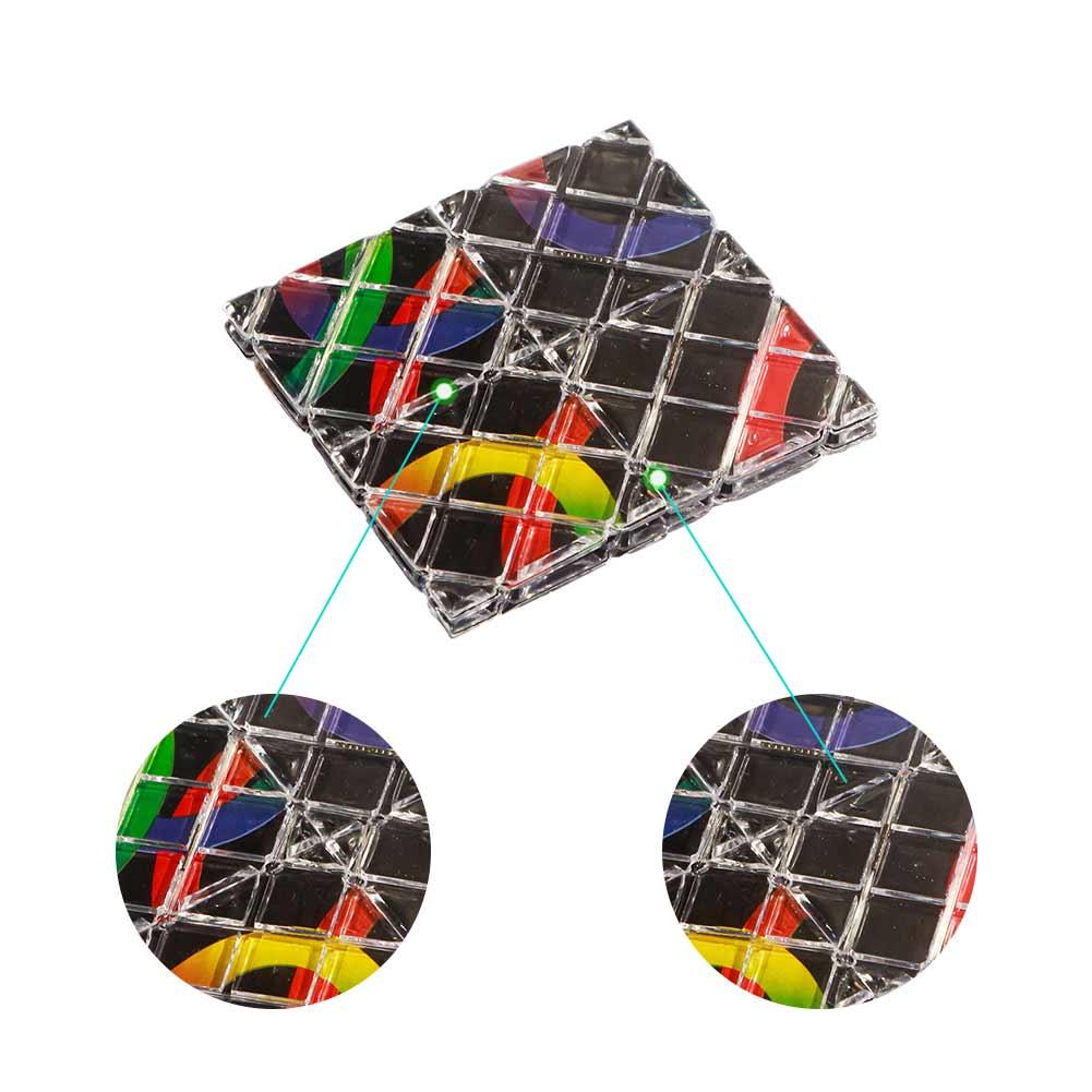 LingAo Mini 8 Panels 3 Rings Black Magic Folding Puzzle Cube Twisty ...