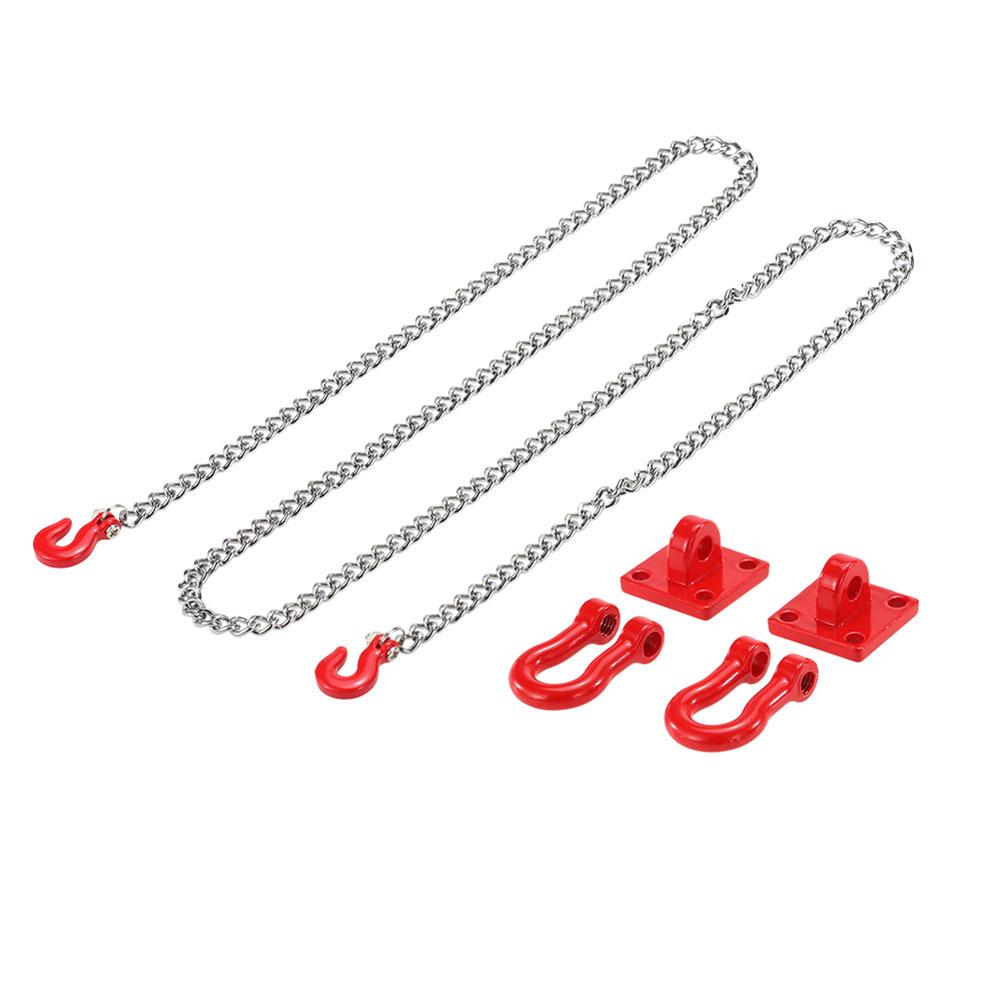 SS Metal Tow Hook & Trailer Chain Kit for RC Car 1/10 Traxxas Axial ...