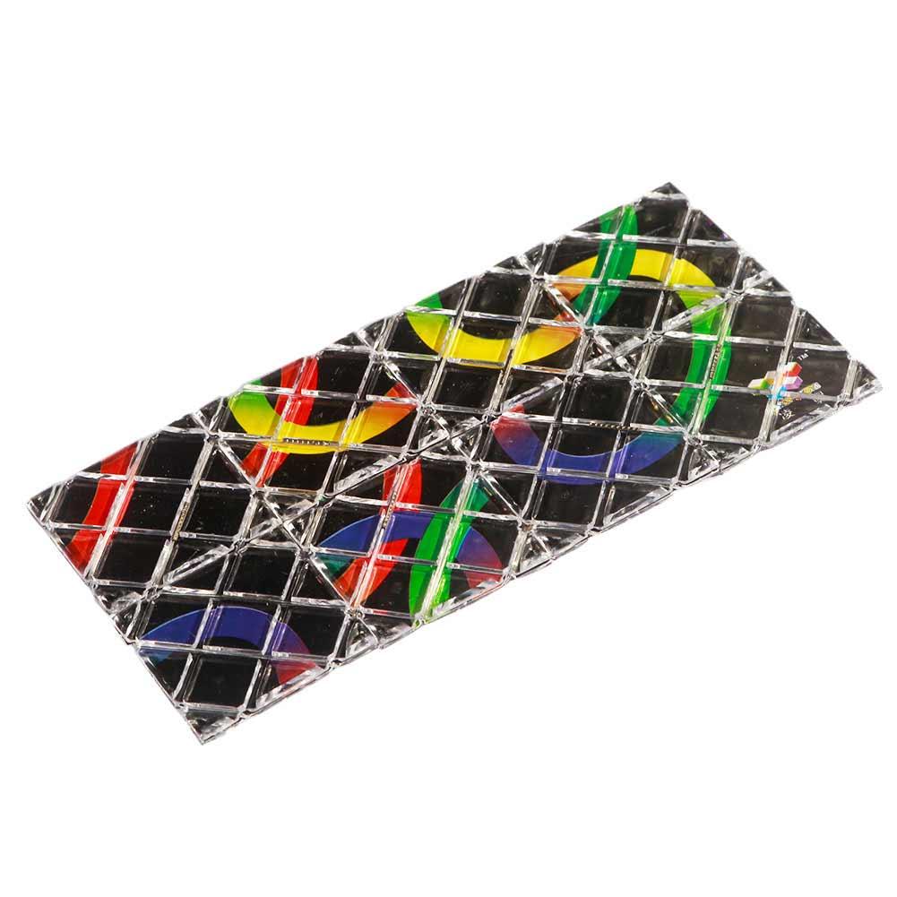 LingAo Mini 8 Panels 3 Rings Black Magic Folding Puzzle Cube Twisty ...