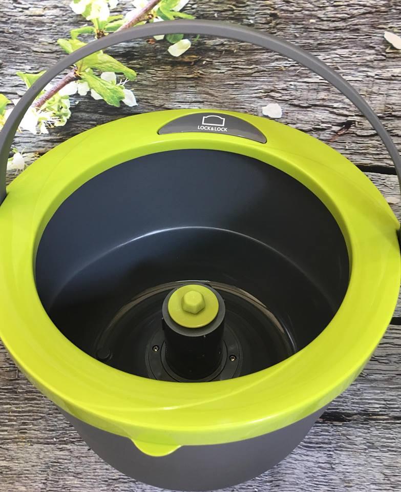 Bộ Cây Lau Nhà Xoay Tay Tặng 2 Bông Lau Mini Ettom LockLock ETM498 ...