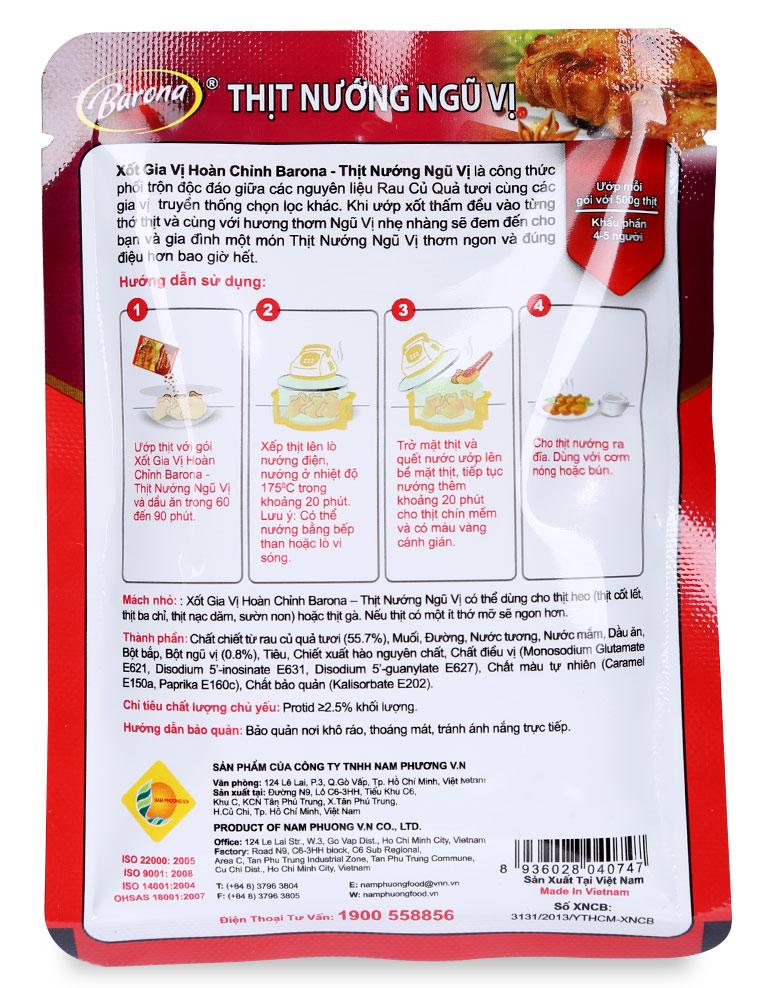 Sốt Gia Vị Hoàn Chỉnh Thịt Nướng Ngũ Vị Barona Gói 80G - MixASale