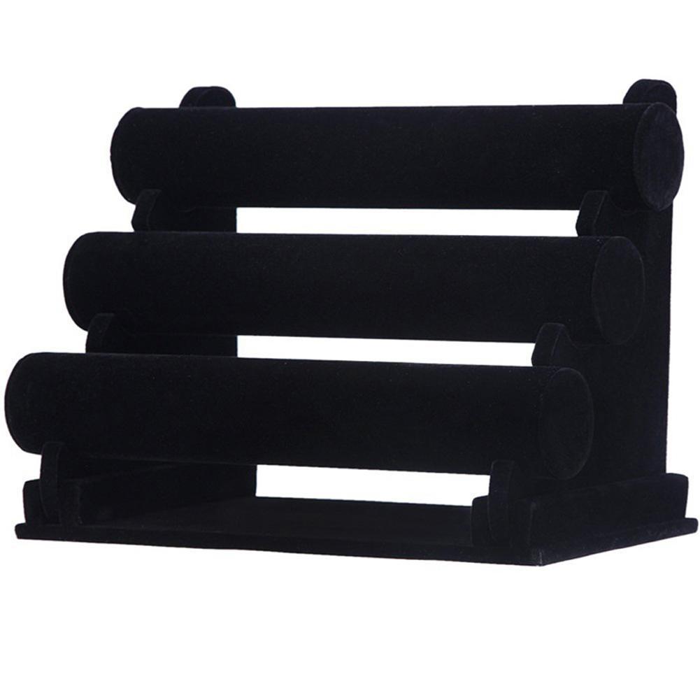 3 ชั้นเครื่องประดับสร้อยข้อมือนาฬิกาแท่นจัดแสดงกำไล Stand Showcase T ...