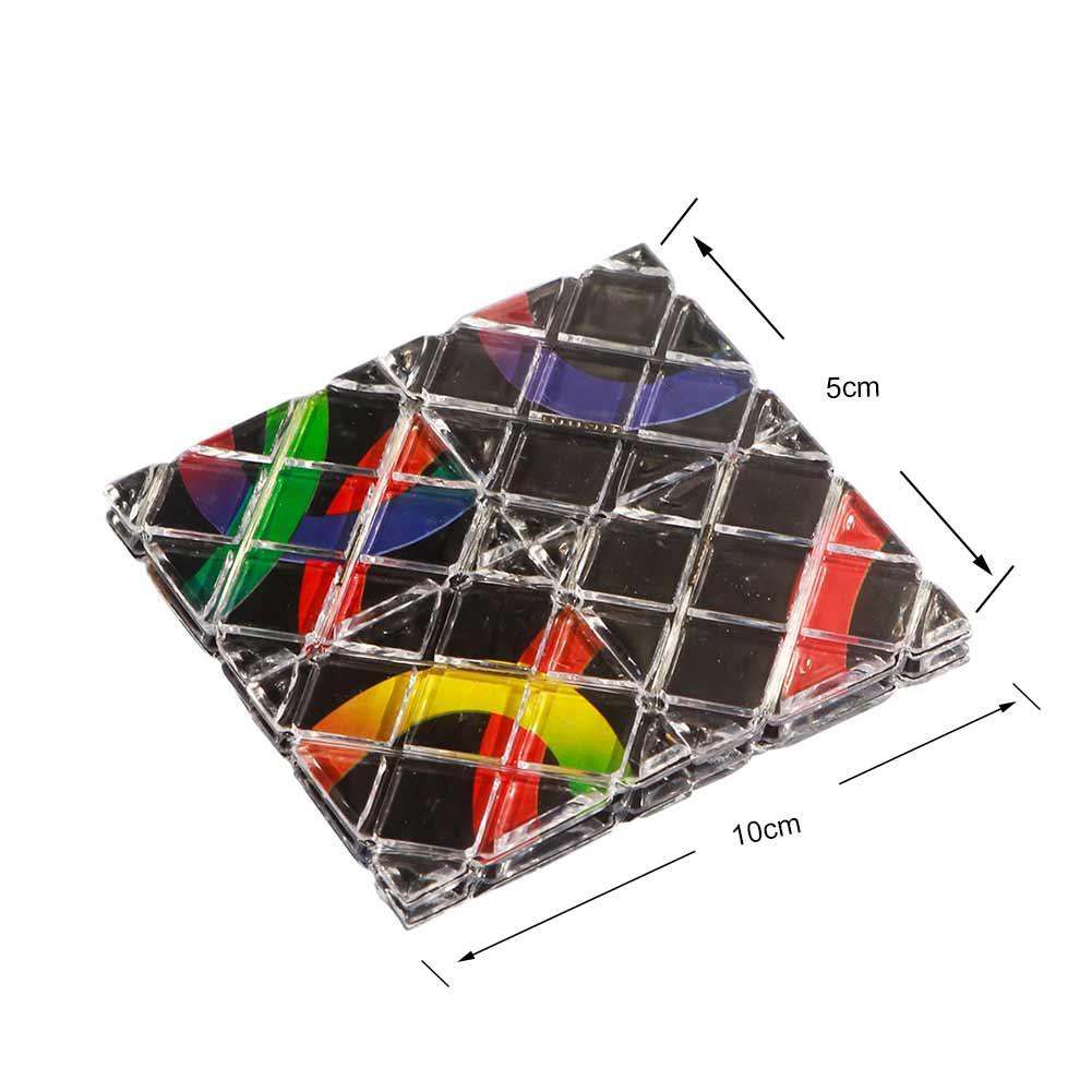 LingAo Mini 8 Panels 3 Rings Black Magic Folding Puzzle Cube Twisty ...