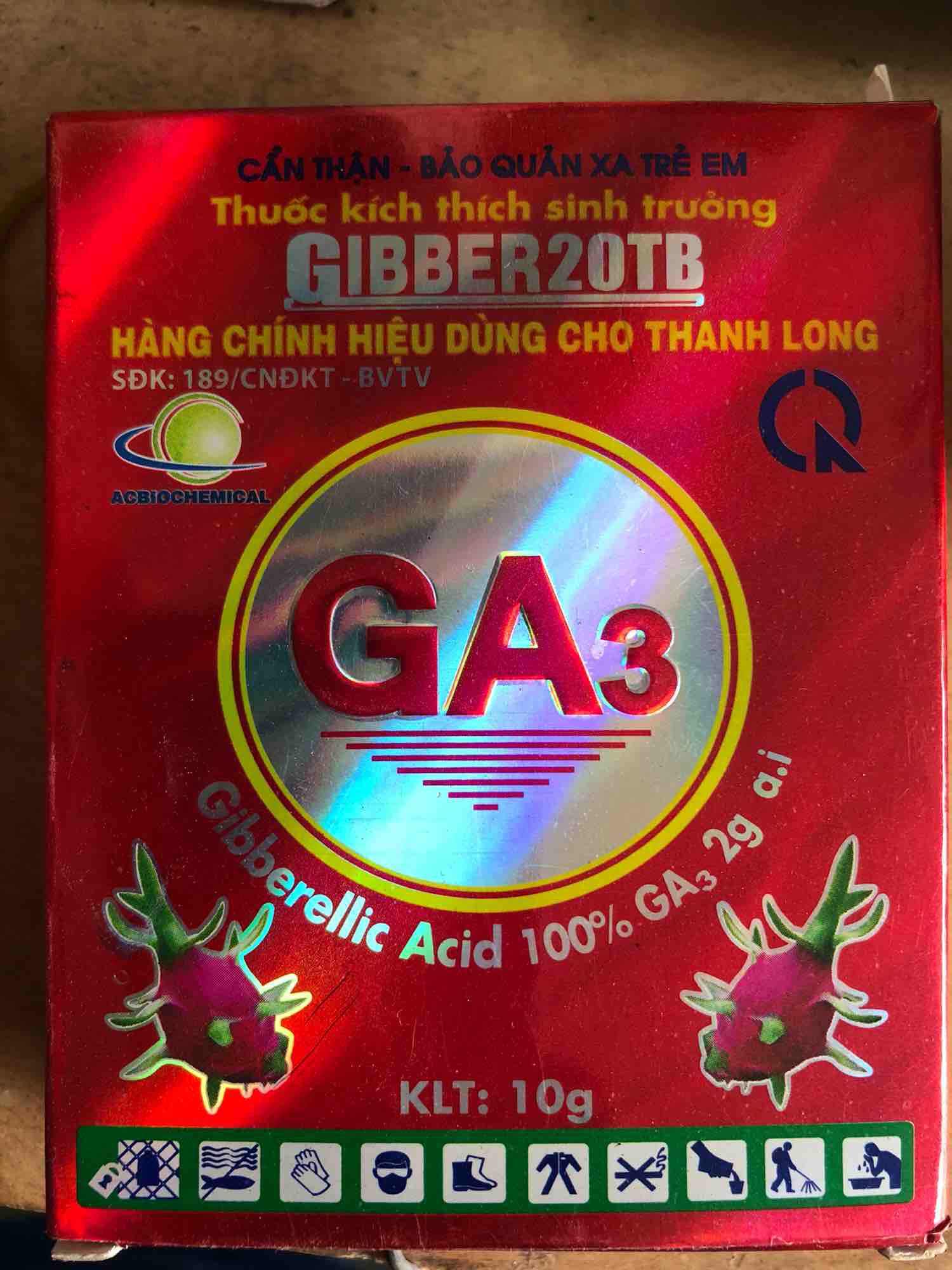 CHẤT ĐIỀU HÒA SINH TRƯỞNG GA3 20% ( Gibberellic Acid 100%) viên 10gr ...