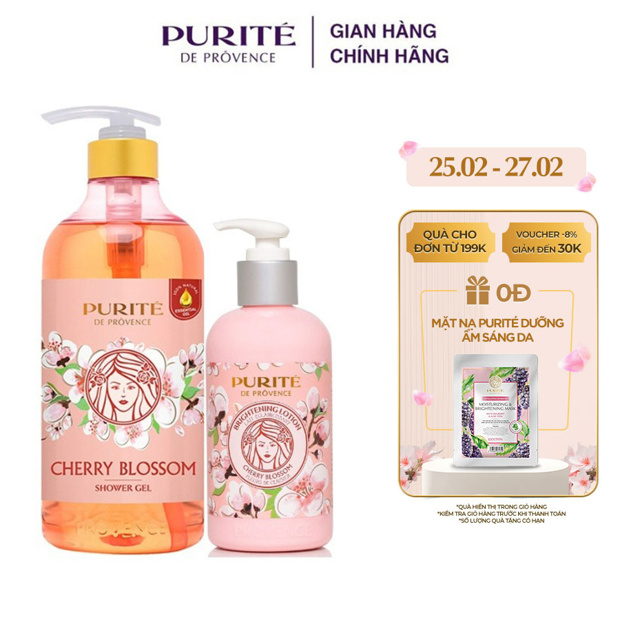 Combo 2 Sữa dưỡng thể Purité Hoa Anh Đào 250ml - MixASale