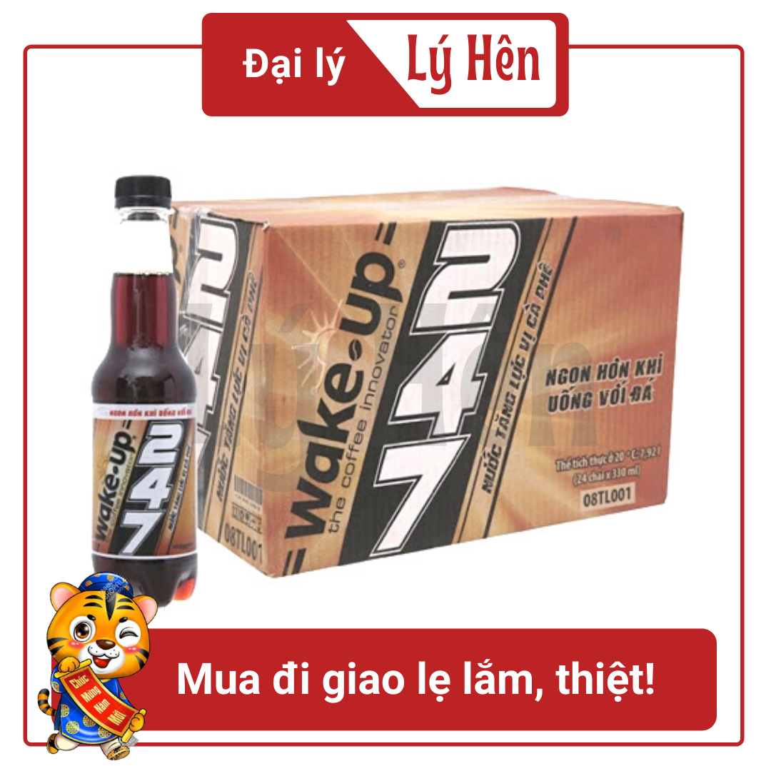 [Toàn quốc] Thùng 24 Chai Nước Tăng Lực Vị Cà Phê Wake Up 247 Chai Nhựa ...