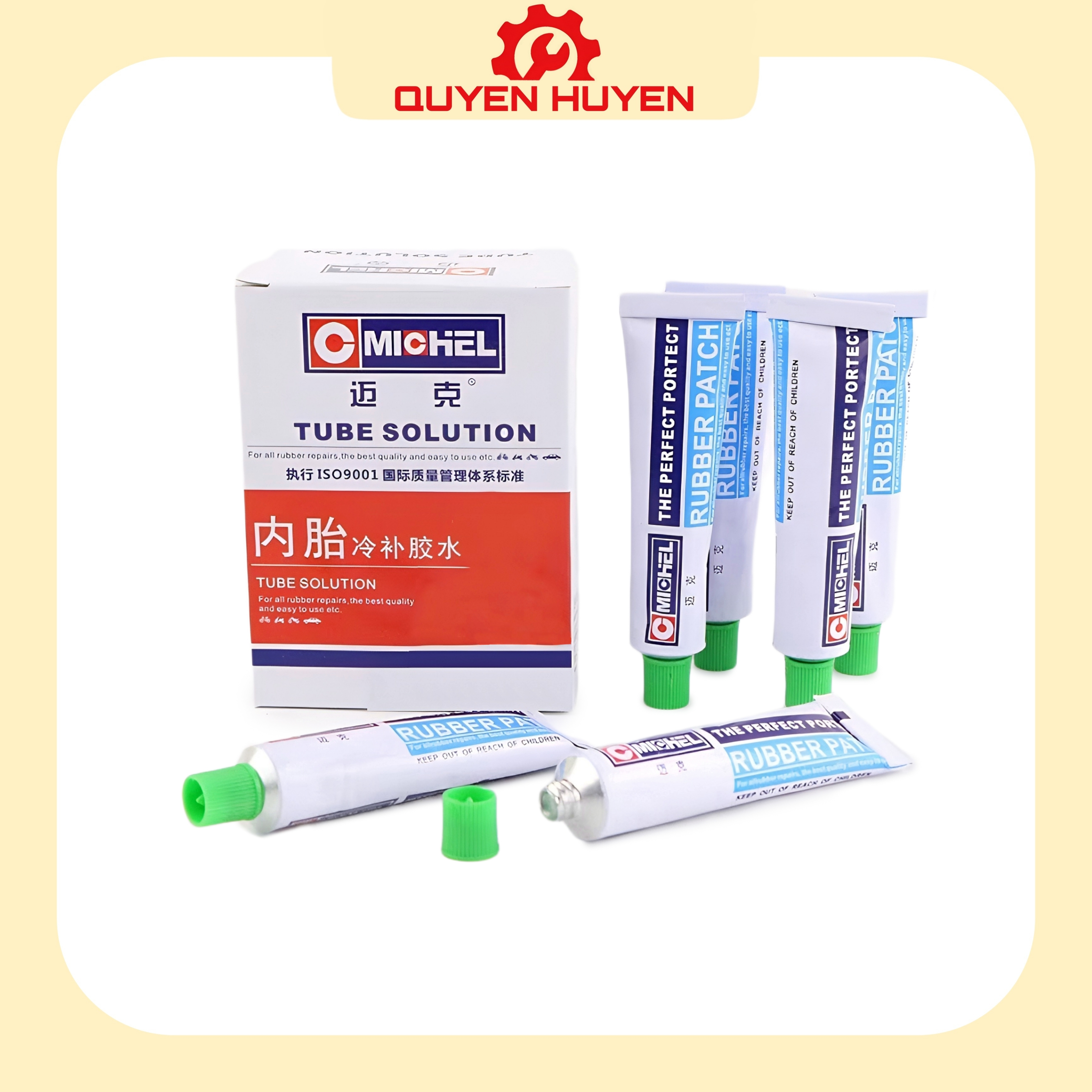 24 Mếng Lớn 50mm Tuýp Keo Vá Ruột Xe Máy Xe Đạp Hiệu Zhongshan MICHEL ...