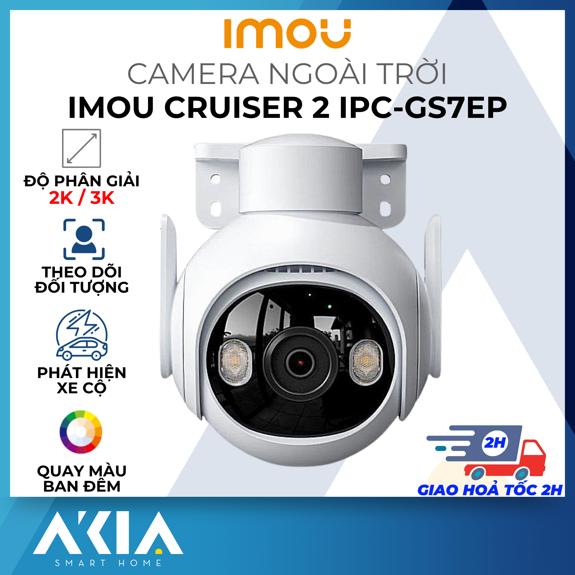 Camera wifi ngoài trời IMOU Cruiser 2 3MP/ 5MP IPC-GS7EP-5M0WE, xoay ...
