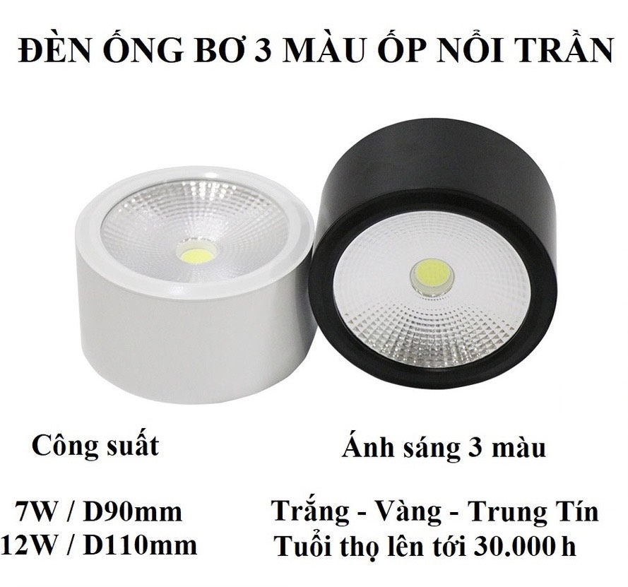 Đèn led ống bơ, đèn bơ lùn - 3 chế độ màu | Lazada.vn