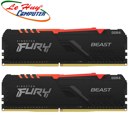 Ram máy tính Kingston Fury Beast RGB 16GB 3200MHz DDR4 (2x8GB) KF432C16BBAK2/16 - MixASale