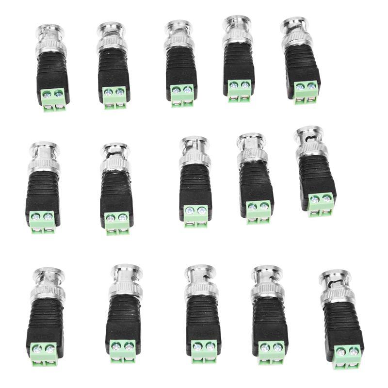 2PCS Mini Coax CAT5 To Camera CCTV BNC Video Balun Connector Adapter ...
