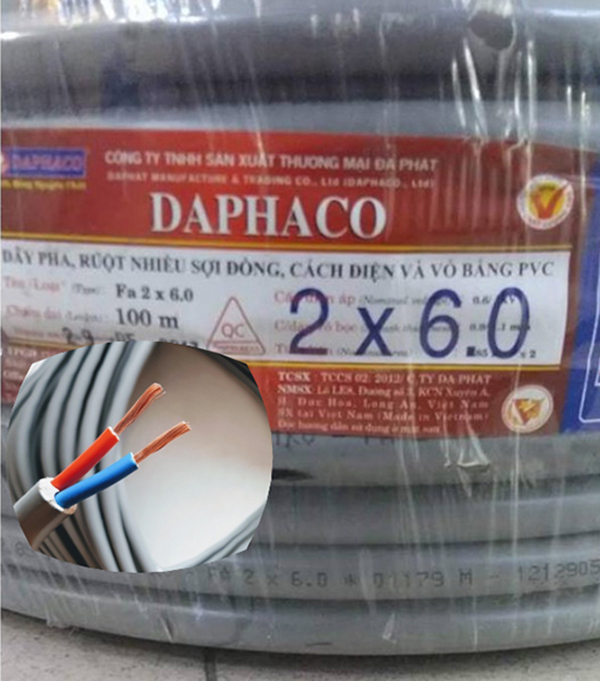 DÂY ĐIỆN DAPHACO FA 2X6 ( HCM có bán le) | Lazada.vn