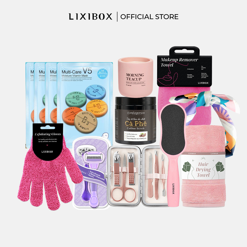 HB Gift Combo Quần Lót Dầu Gội Khô Dép Xỏ Ngón Bao Tay Tẩy Tế Bào Chết ...