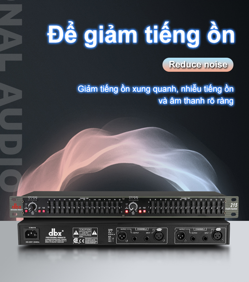 DBX 215 EQ equalizer Cao Cấp -2 Kênh- 30 Cần Chỉnh Bộ Lọc Xì Karaok ...
