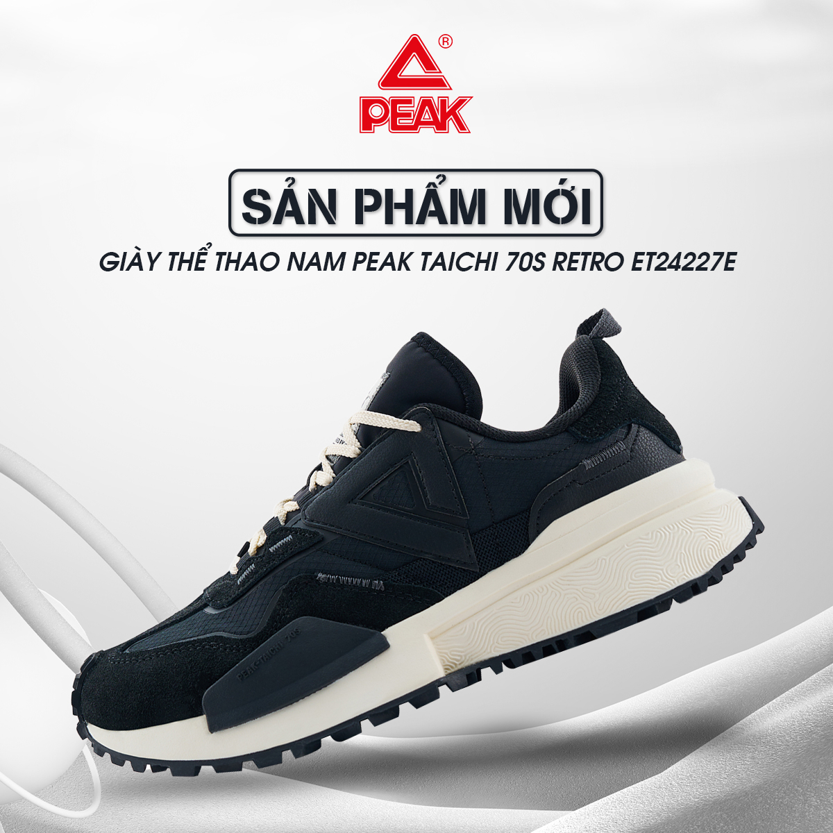 Giày thể thao nam PEAK Taichi 70S Retro ET24227E | Lazada.vn