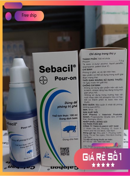 [Giá rẻ] SEBACIL POUR - ON 100ML - SẢN PHẨM SỬ DỤNG TRÊN HEO VÀ CHÓ BỊ ...