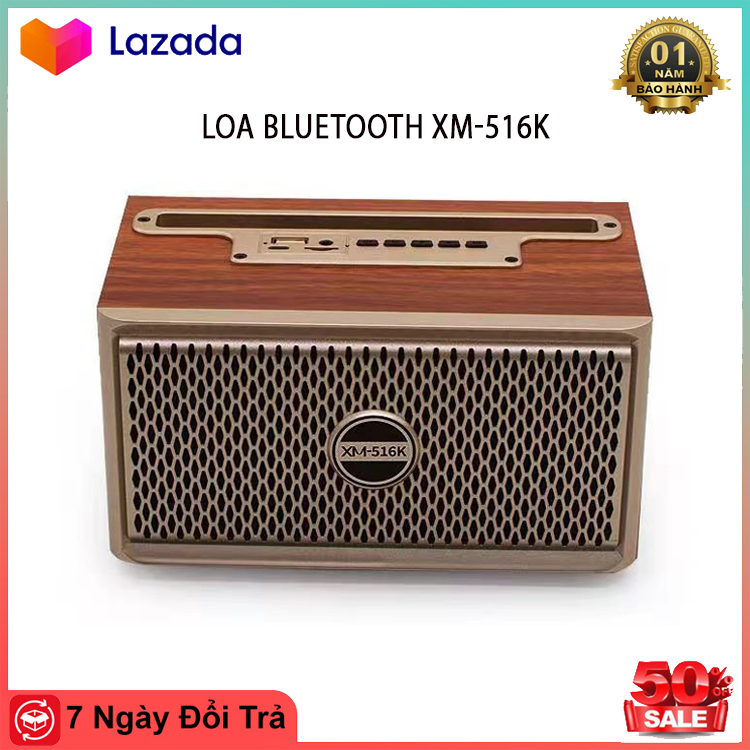 Loa Bluetooth Mini XM-516K ,Thiết Kế Vỏ Gỗ Sang Trọng, Âm Lượng Lớn ...