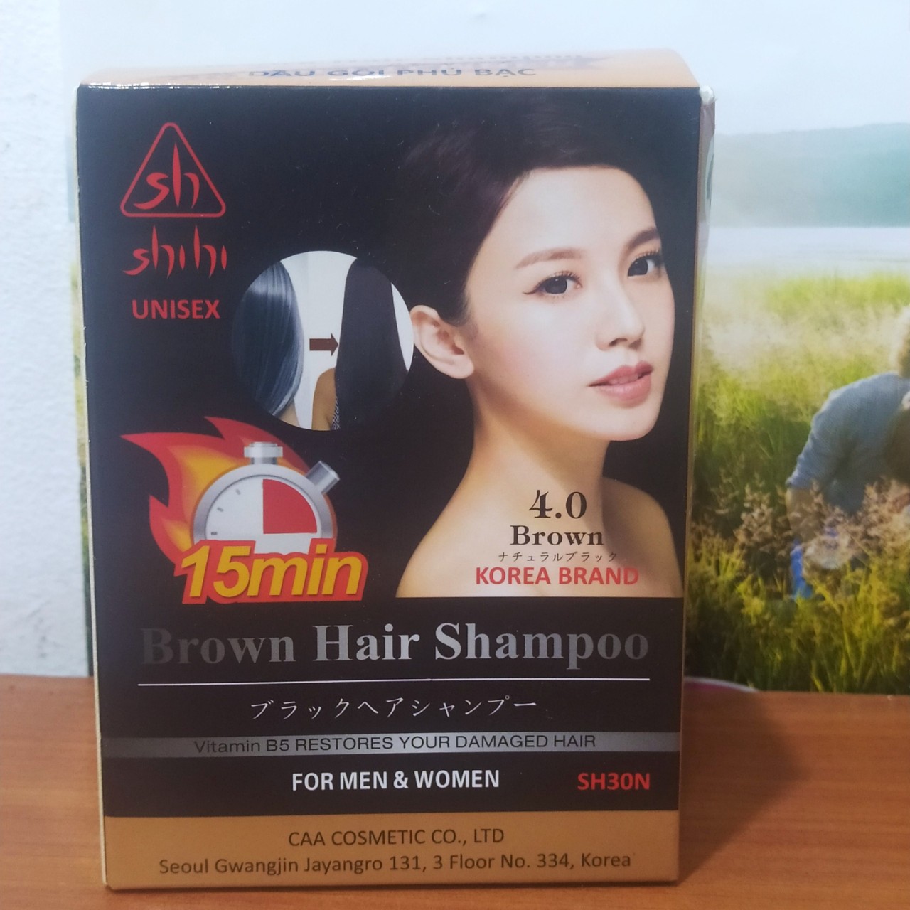 Dầu gội phủ bạc Shihi - nhuộm tóc NÂU | Lazada.vn