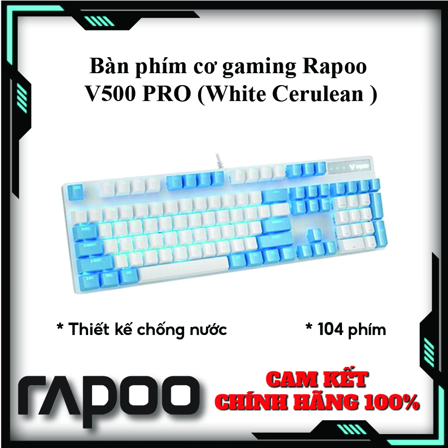 Bàn phím cơ gaming Rapoo V500 PRO (White Cerulean ) - Hàng chính hãng | Lazada.vn
