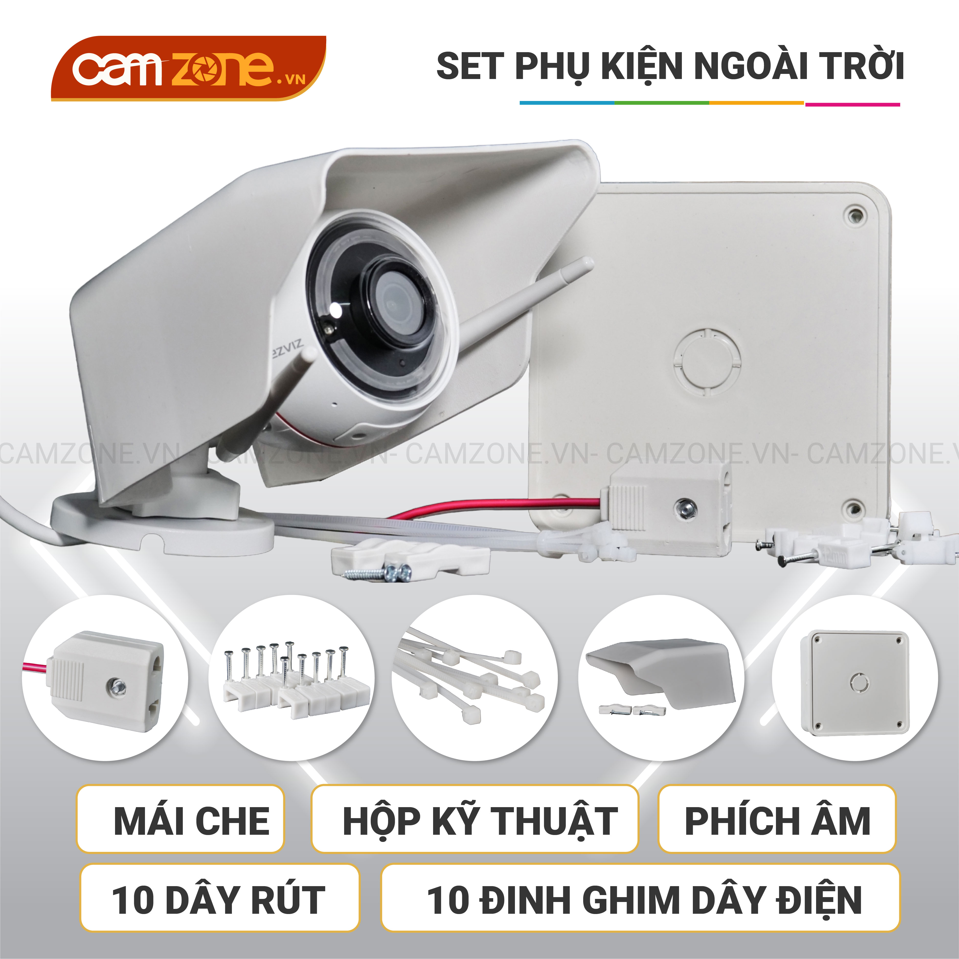 Chân đế chữ L gắn tườngtrần dành cho tất cả các loại camera trong nhà (Yoosee Imou Ezviz) - MixASale