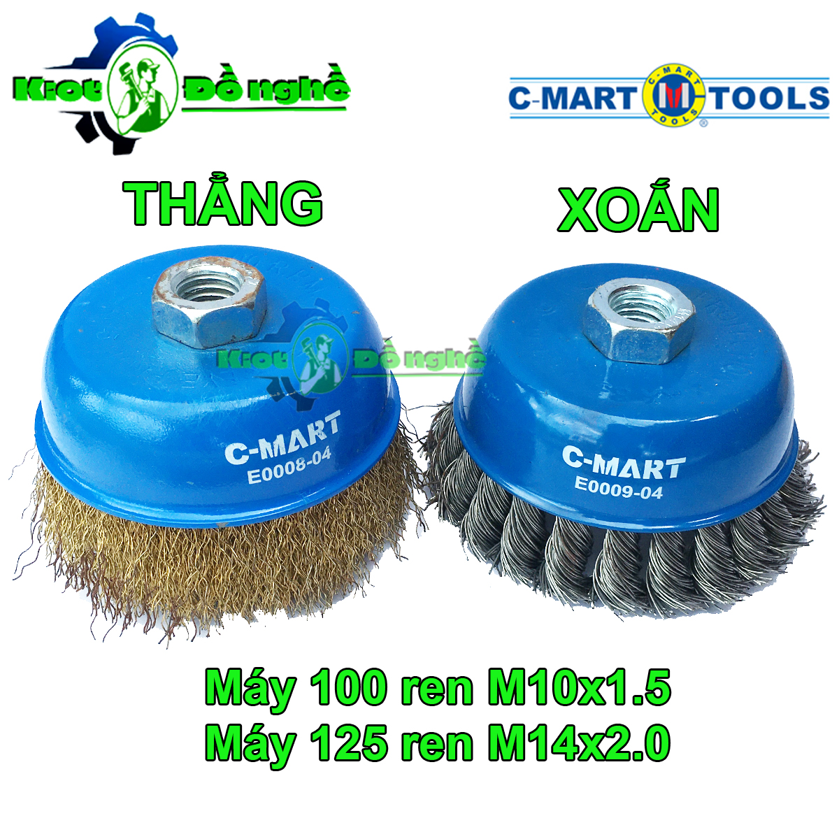 Bánh cước đánh rỉ sét loại thẳng và loại xoắn C-MART E0008 - E0009 ...