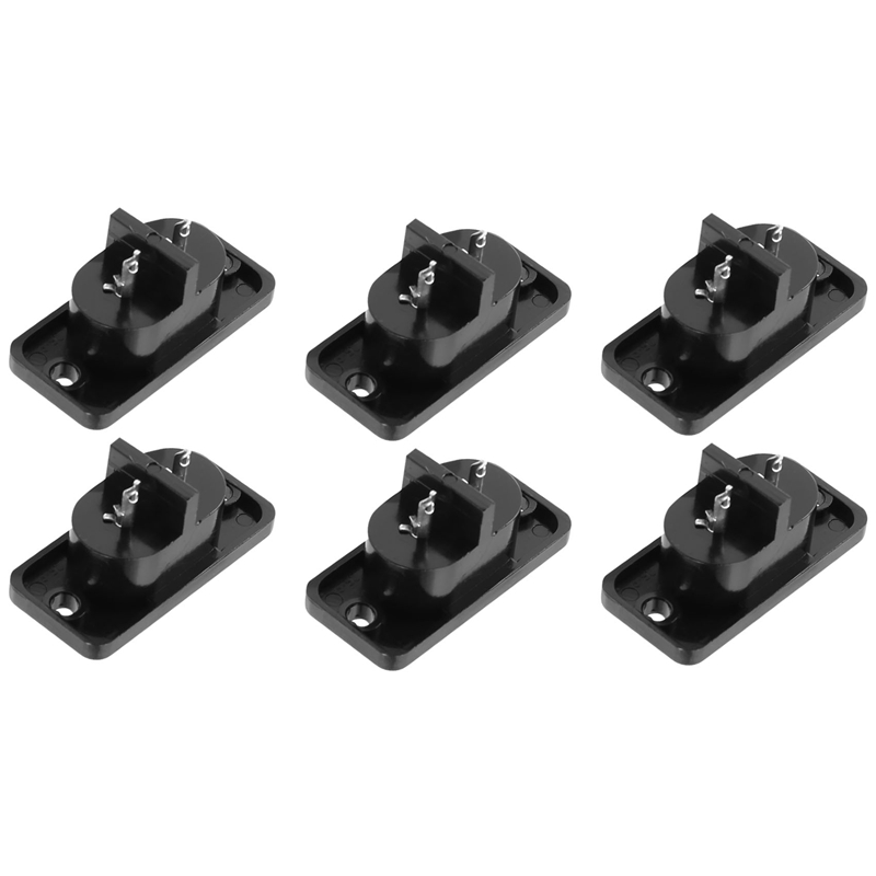 Black 2 Pin IEC320 C8 Screw Mount Inlet Plug Socket AC 250V 2.5A 6 Pcs ...