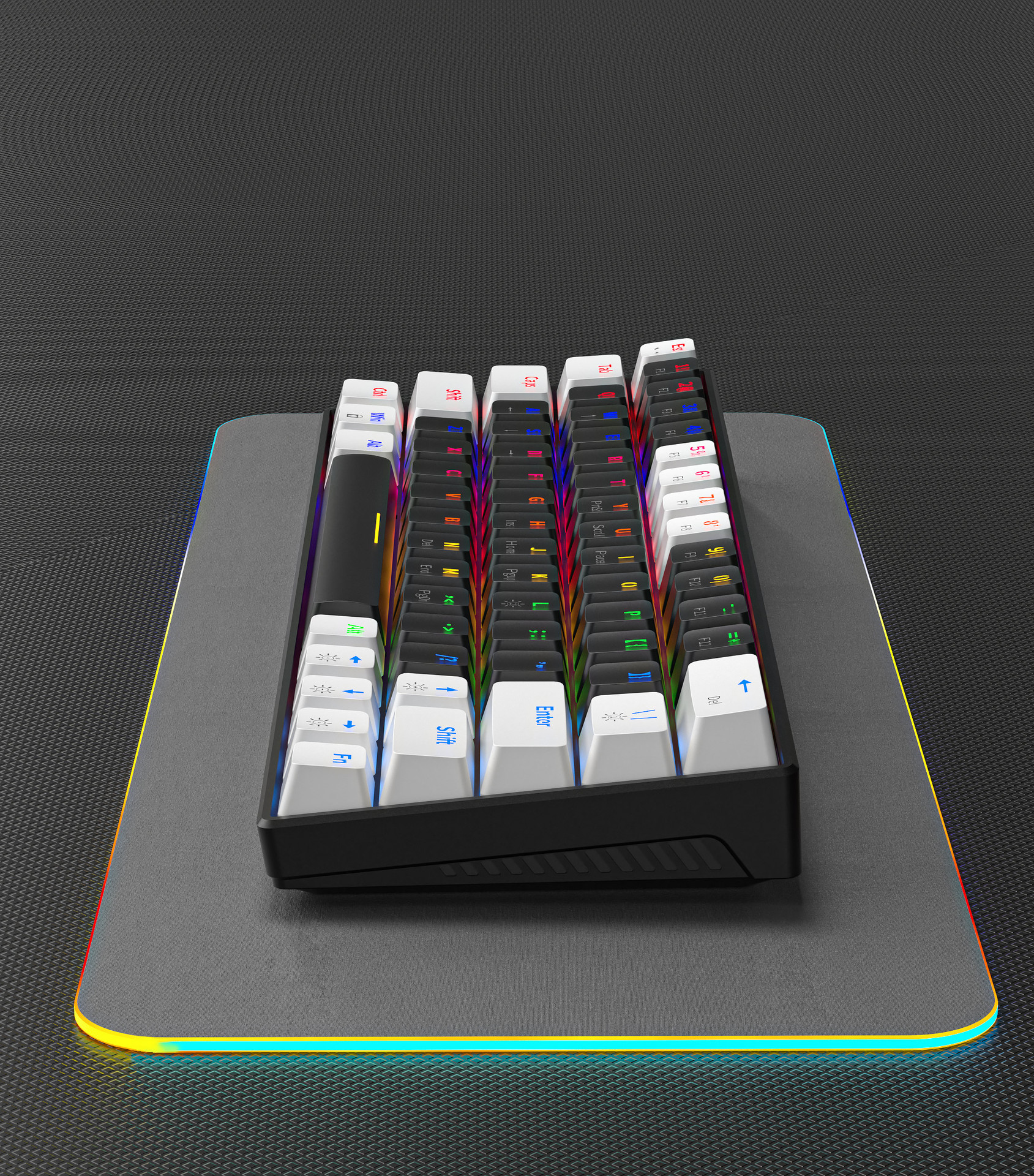 Bàn phím cơ K64 64 Phím Cáp type-C LED RB nhiều chế độ redblue switch nhỏ gọn tiện dụng sử dụng ...