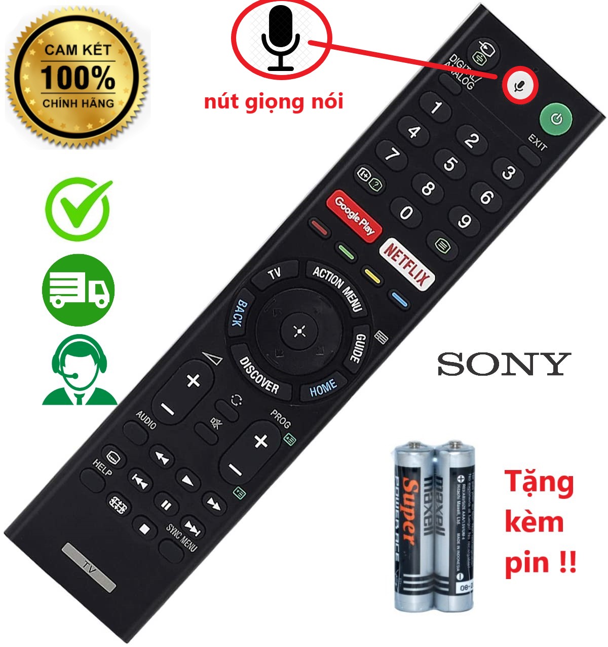 Bảng giá Điều khiển remote tivi sony giọng nói RMF-TX200P ( hàng đẹp , bảo hành 6 tháng ) .