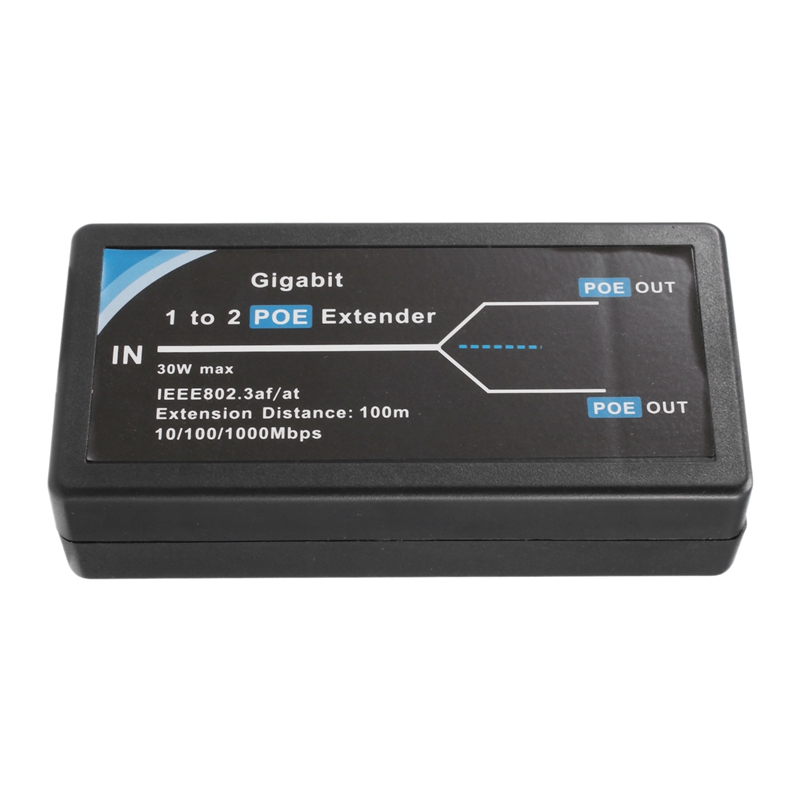 2 Port POE Extender 10/100/1000Mbps Gigabit POE Extender with IEEE 802 ...