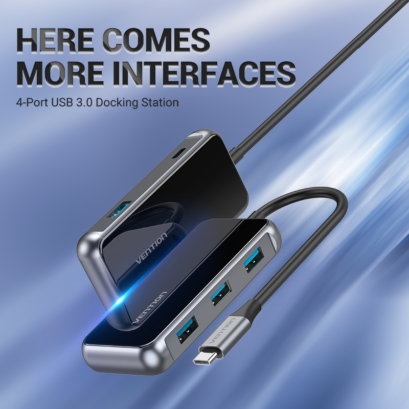 Vention HUB Type C bộ chuyển đổi Type C PD 87W power port USB C to 4 ...