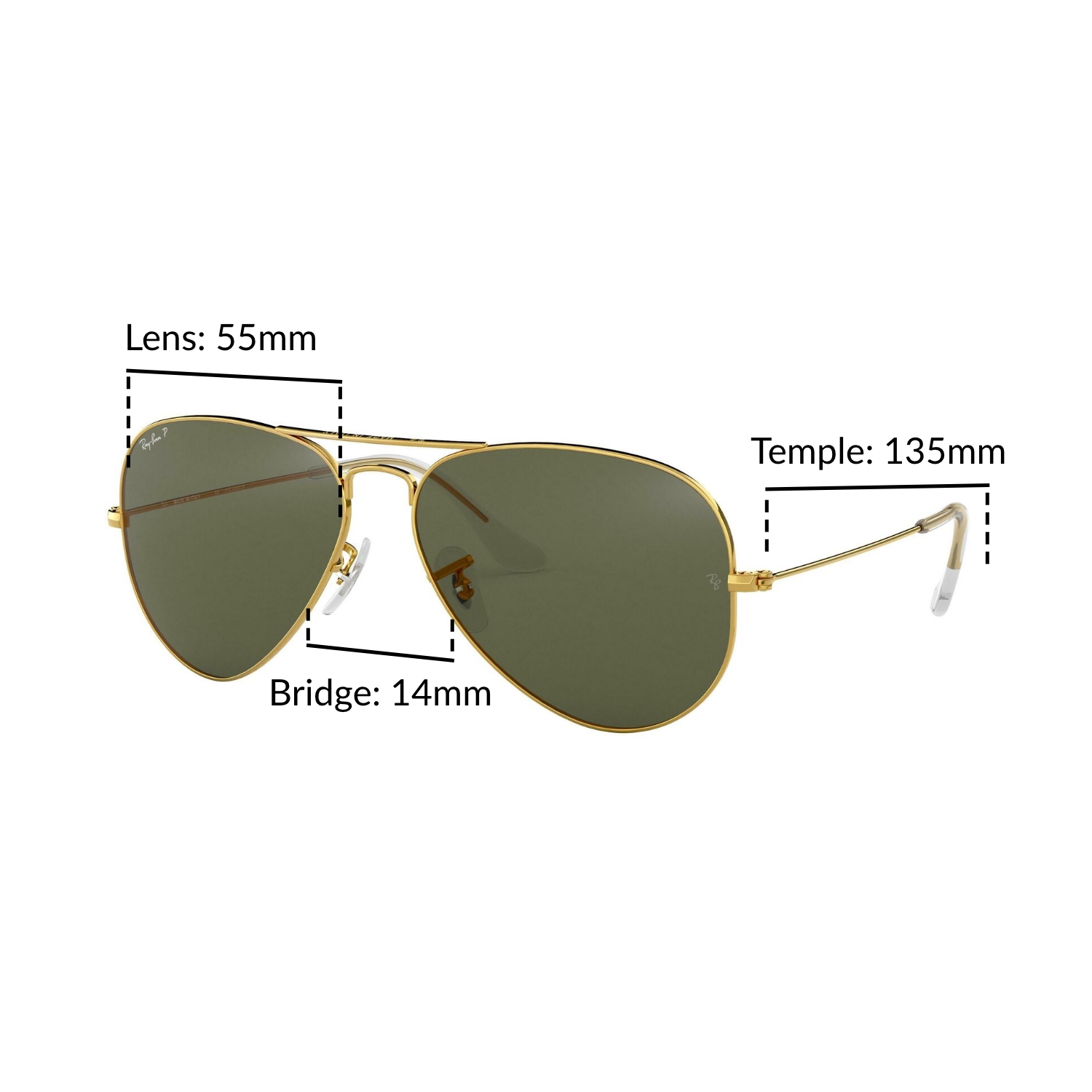 Mắt Kính RAY-BAN AVIATOR LARGE METAL Polarised - RB3025 00158 - Size 55 ...