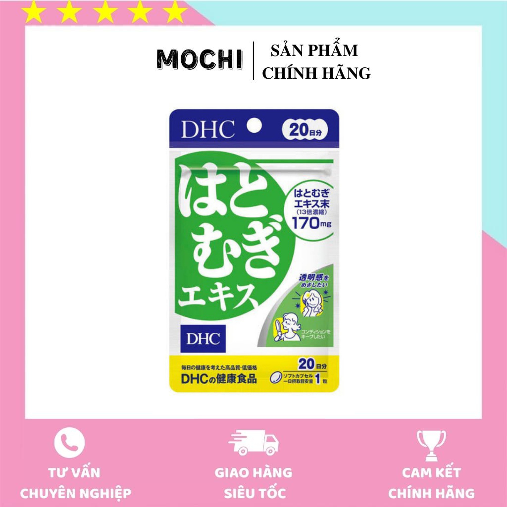 Viên uống Trắng da DHC Nhật Bản Adlay Extract cho da trắng sáng,mịn ...