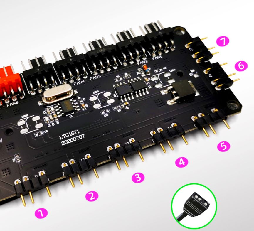 Dây Chuyển Đổi Led Jack 4 Pin Sang 3 Pin 5v Đồng Bộ Mainboard Và Hub P ...