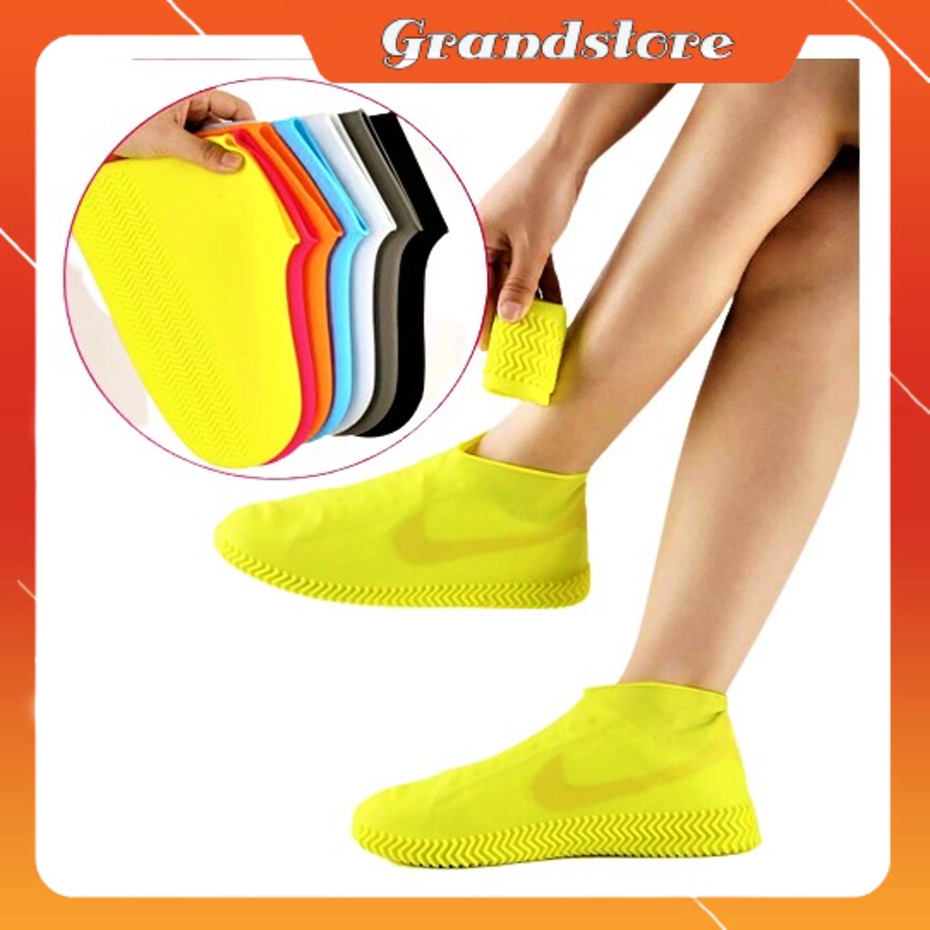 Bọc giày đi mưa silicone chống nước bụi bẩn chống trượt, ủng silicon vỏ ...