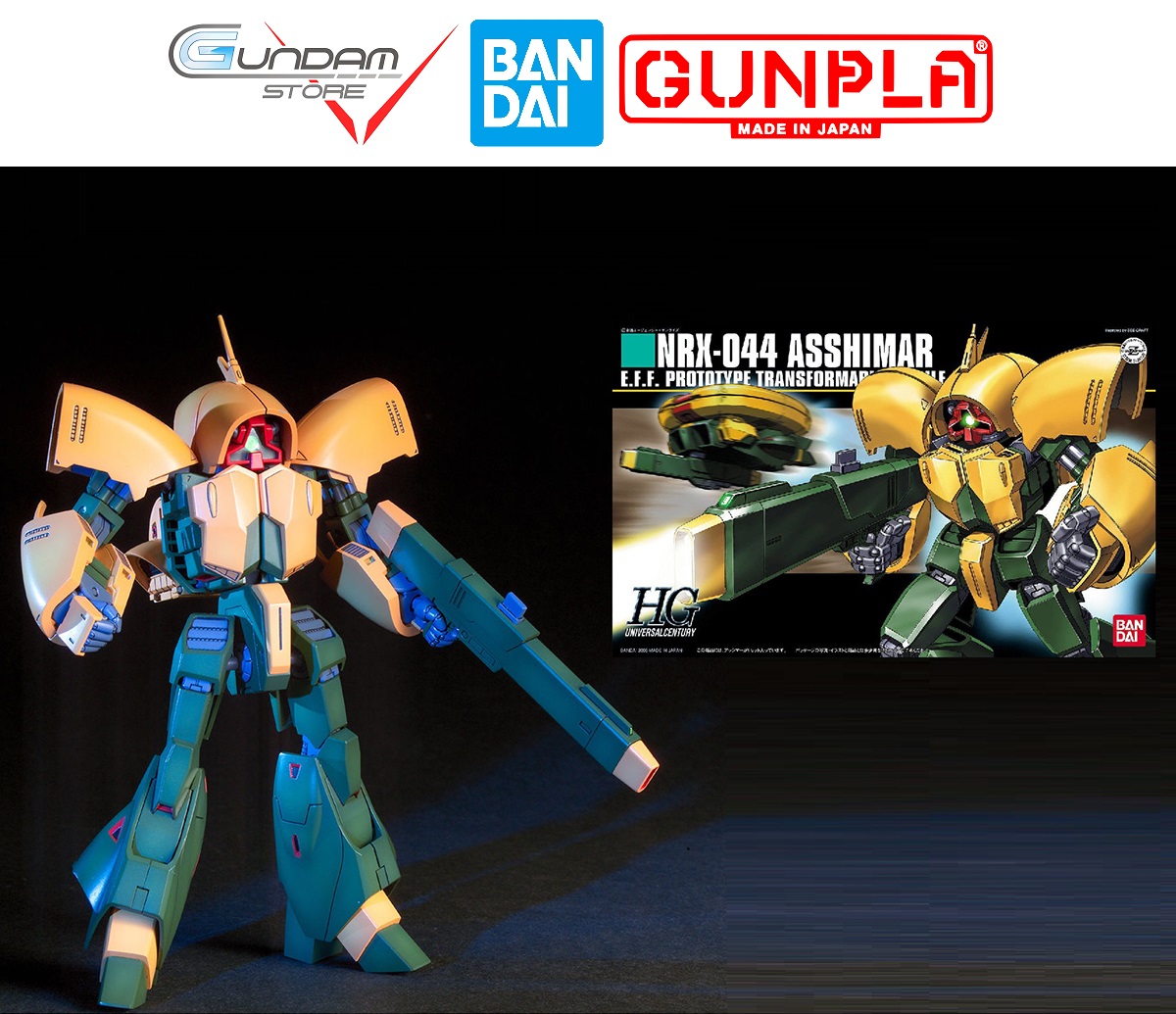 Mô Hình HG Asshimar NRX-044 Gundam Bandai 1/144 HGUC UC Đồ Chơi Lắp Ráp ...