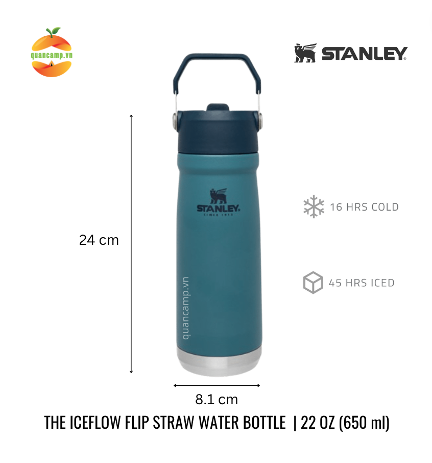 Bình giữ nhiệt Stanley Flip Straw Water Bottle 650ml (22oz) | Lazada.vn