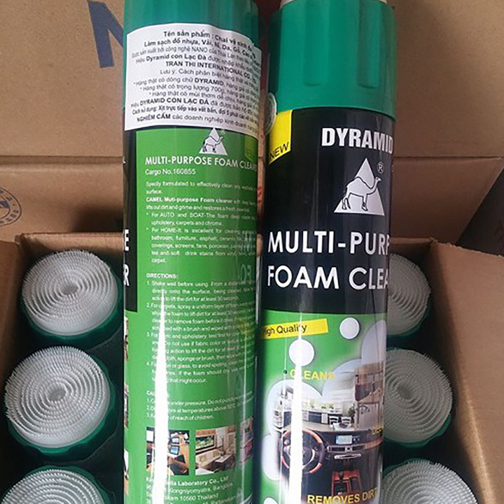 Chai xịt bọt vệ sinh xe ô tô đa năng Dyramid, làm sạch nội thất da ...