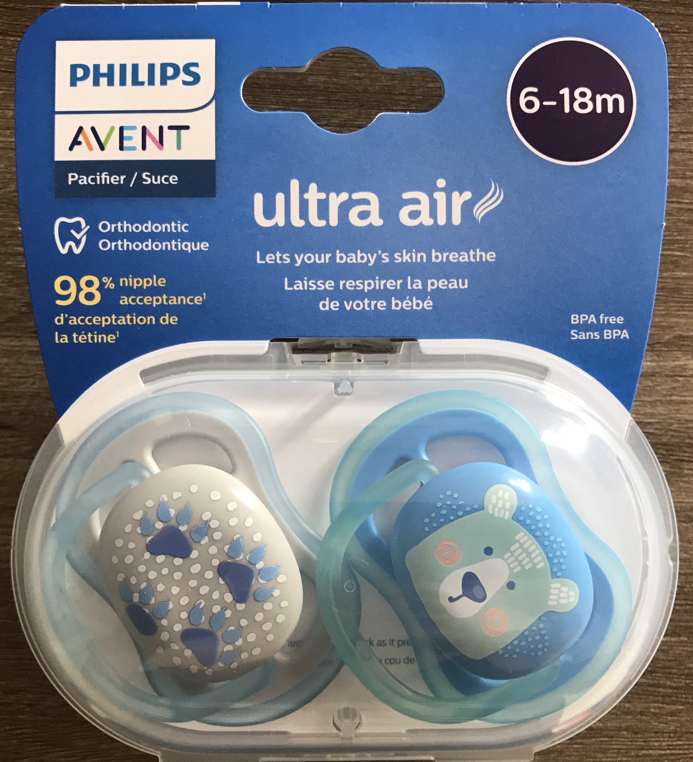Ti giả Philips Avent Ty ngậm Avent Ultra Air Thông Khí Có Chỉnh Nha 6 ...