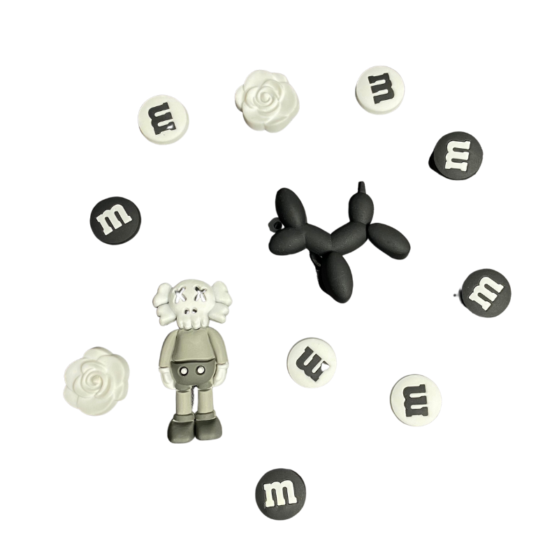Combo 12 cái Jibbitz Crocs Sticker Gắn Dép Hình Charm Bearbrick - HQ82 ...