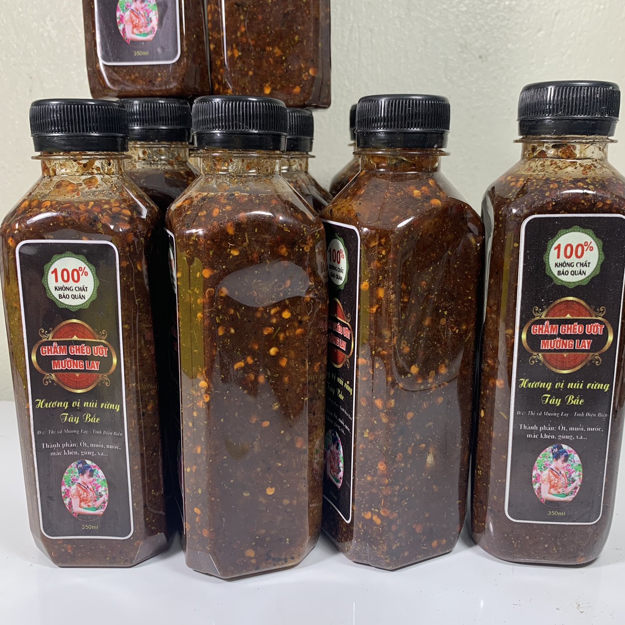 Combo 5 chai muối chẩm chéo ướt (350ml/lọ), muối chấm thịt gà, hoa quả ...