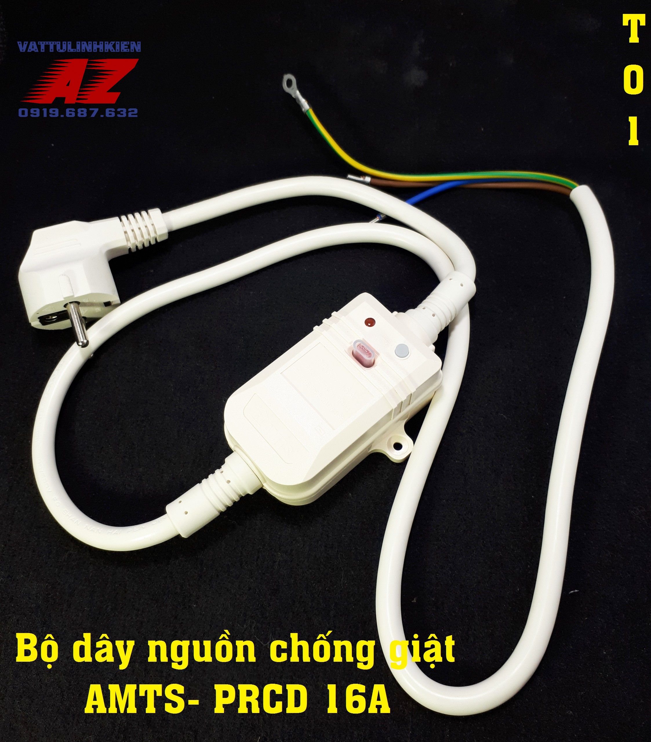 Dây nguồn chống giật AMTS PRCD 16A-220V-30mA cho bình nóng lạnh | Lazada.vn