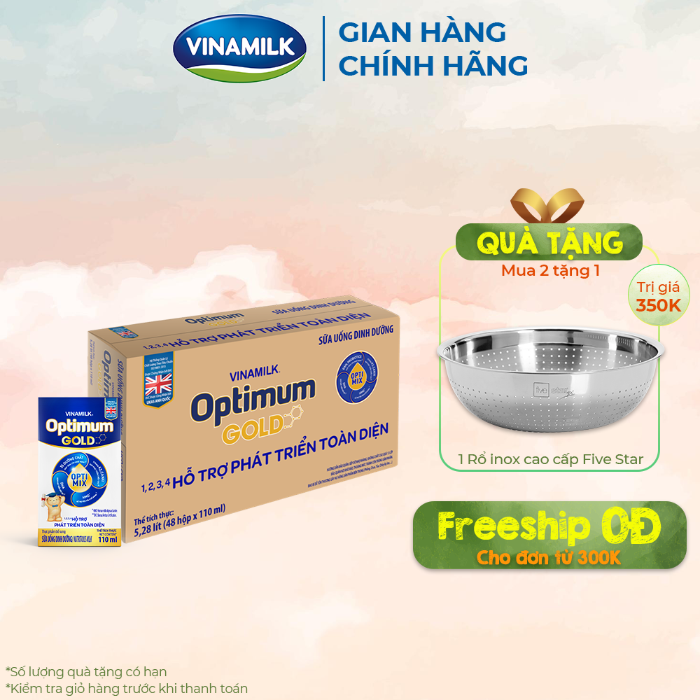 Combo 6 lốc (24 hộp) sữa bột pha sẵn Optimum gold hương vani hộp 110ml ...