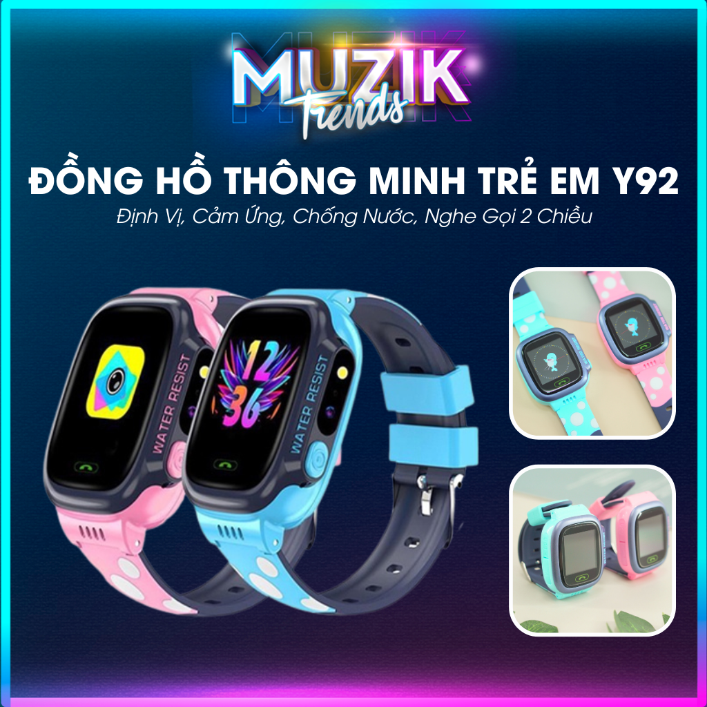 Đồng Hồ Thông Minh Trẻ Em Y92 Định Vị GPS Thông Minh Chống Nước IP67 ...