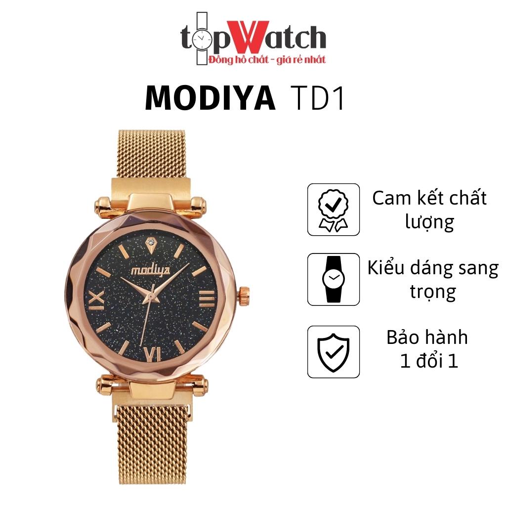 Đồng hồ nữ đính đá cao cấp MODIYA TD1 đồng hồ đeo tay nữ chính hãng dây ...