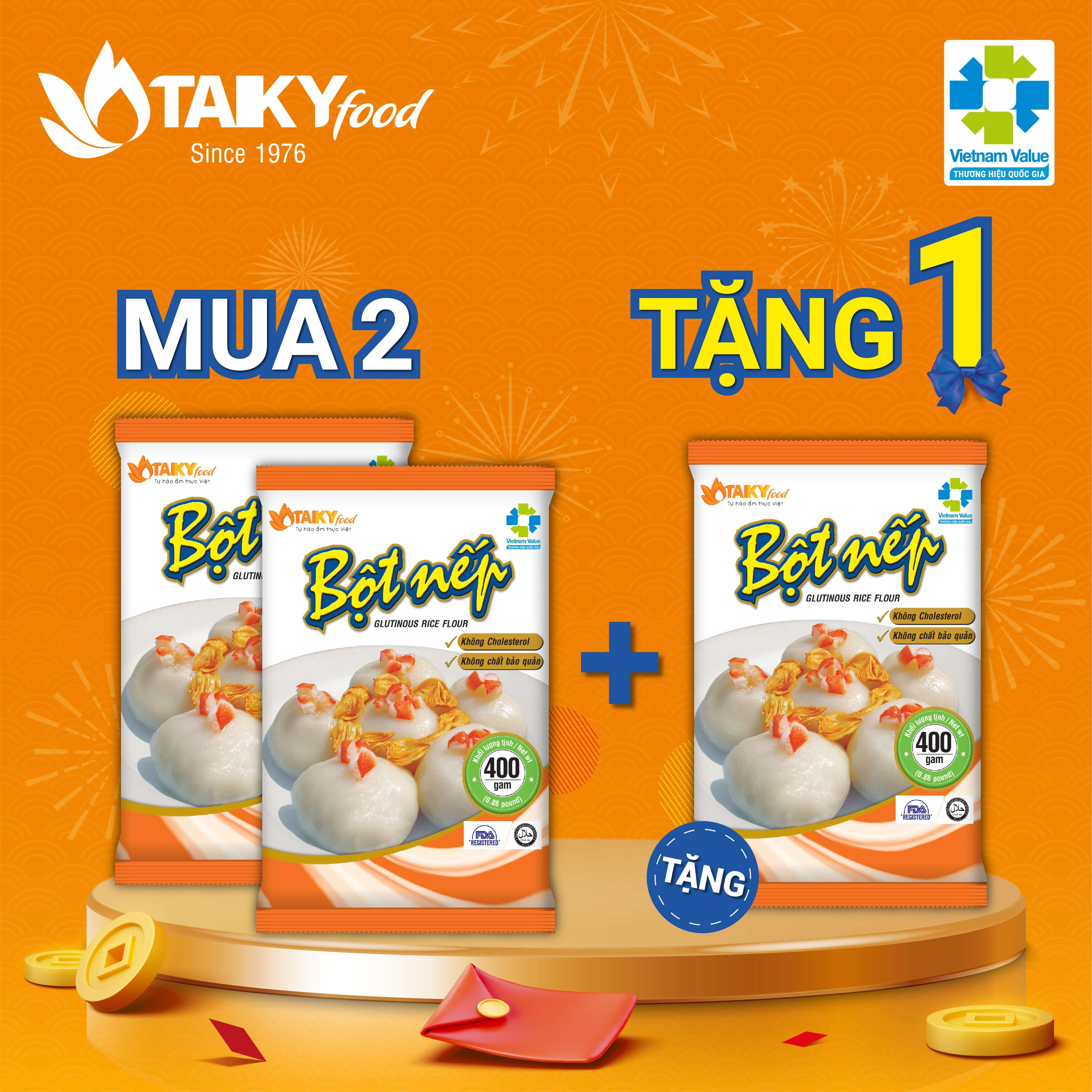 Mua 2 Tặng 1 - 400g Bột Bánh Cuốn TAKY FOOD - MixASale