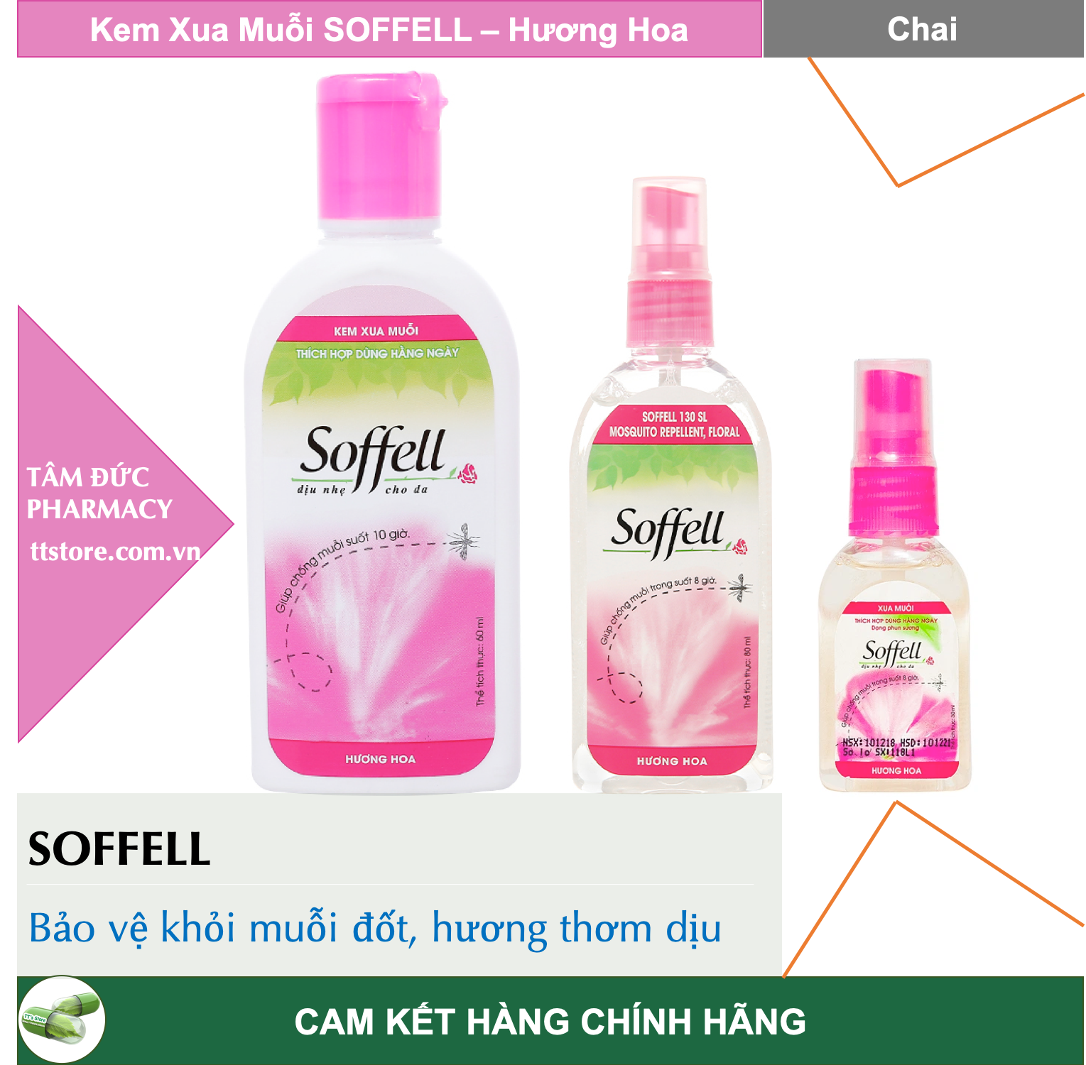 SOFFELL - Xịt Kem bôi chống muỗi Soffell Hương hoa cam sofell soffel ...