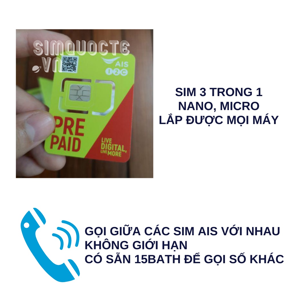 Sim du lịch Thái Lan AIS TRAVELER 15GB tốc độ 5G mạng khoẻ giá tốt ...