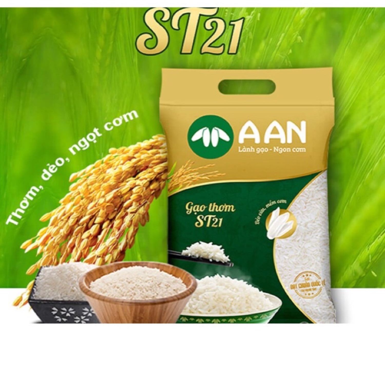 Gạo St21 Aan Gạo Đặc Sản Sóc Trăng ST21 mềm dẻo - MixASale