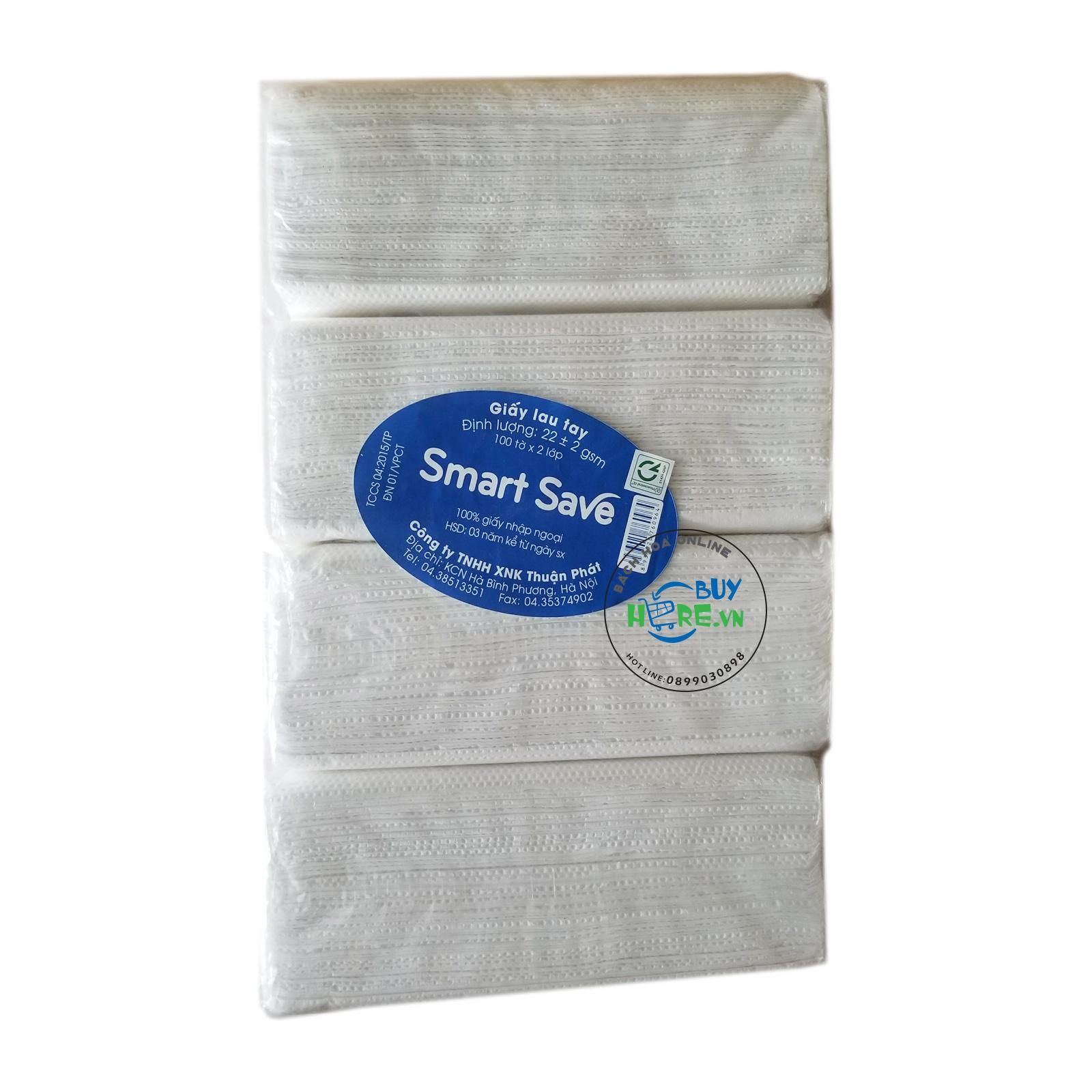 Khăn lau tay Smart Save 400 tờ 2 lớp | Lazada.vn